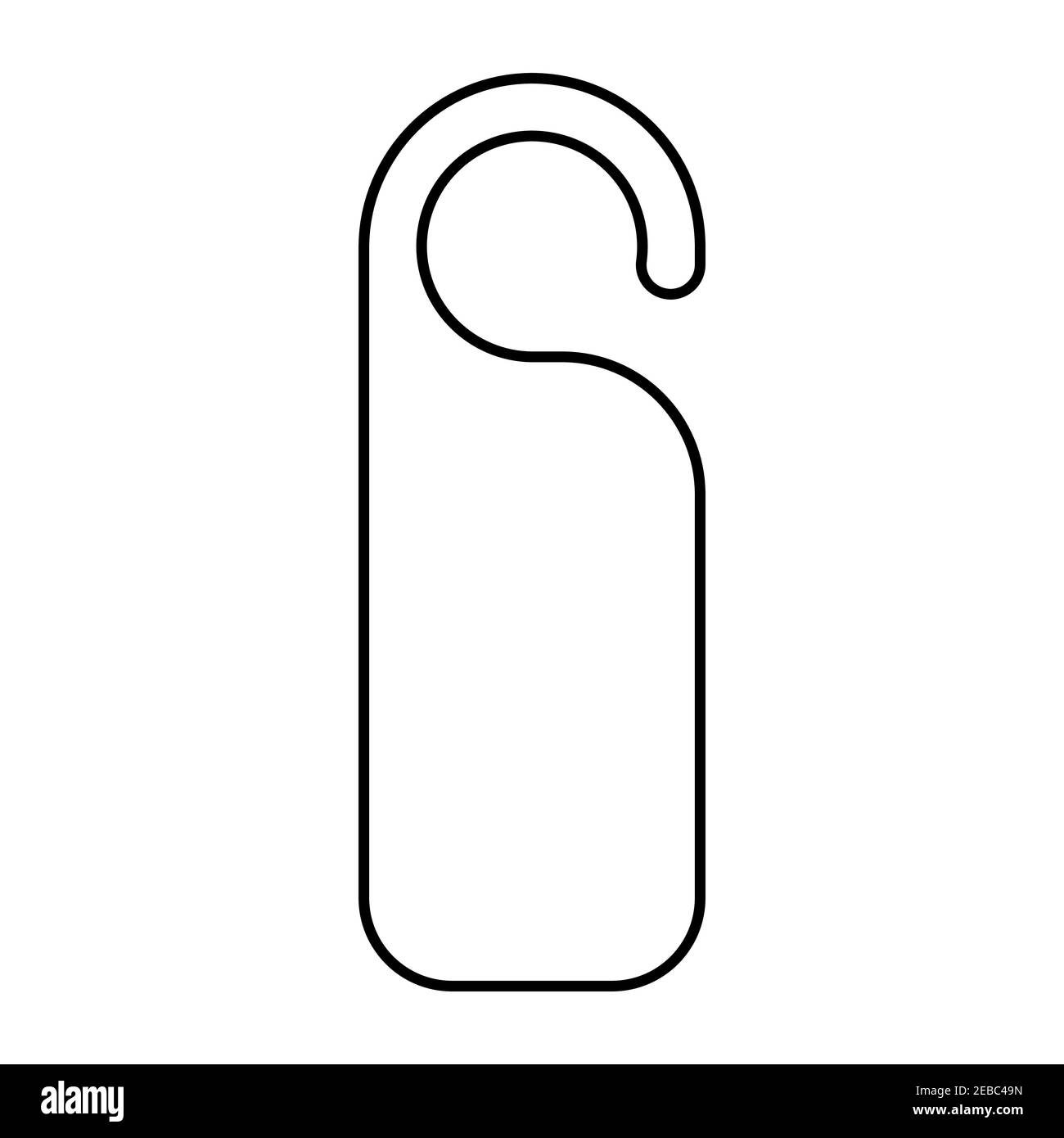 Door Hanger Template Outline Vector Door Knob Do Not Disturb Hanger 