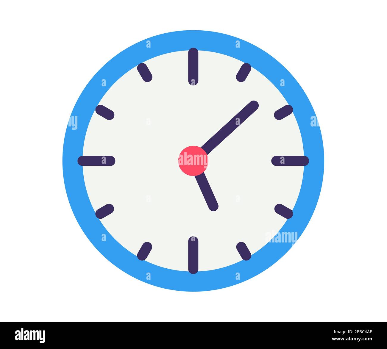 time clock hour single isolated icon with flat style vector design ...