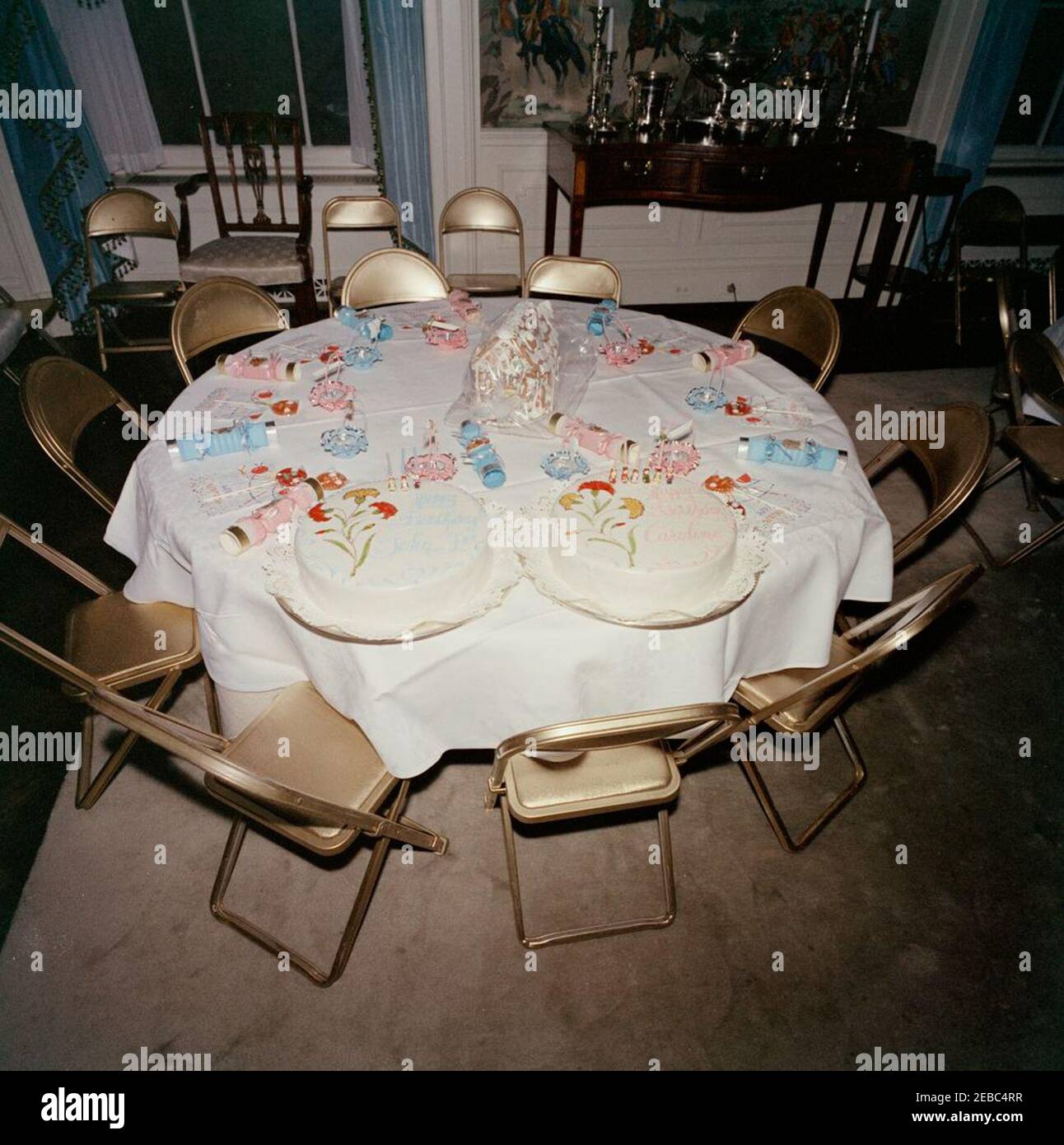 Birthday party for Caroline Kennedy and John F. Kennedy, Jr.. View of a ...