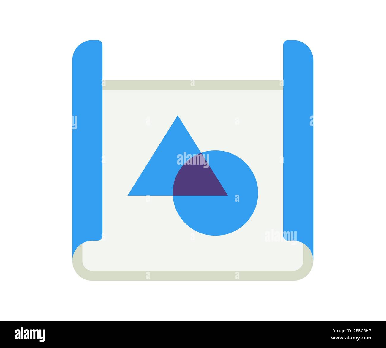 concept blueprint planning single isolated icon with flat style vector ...