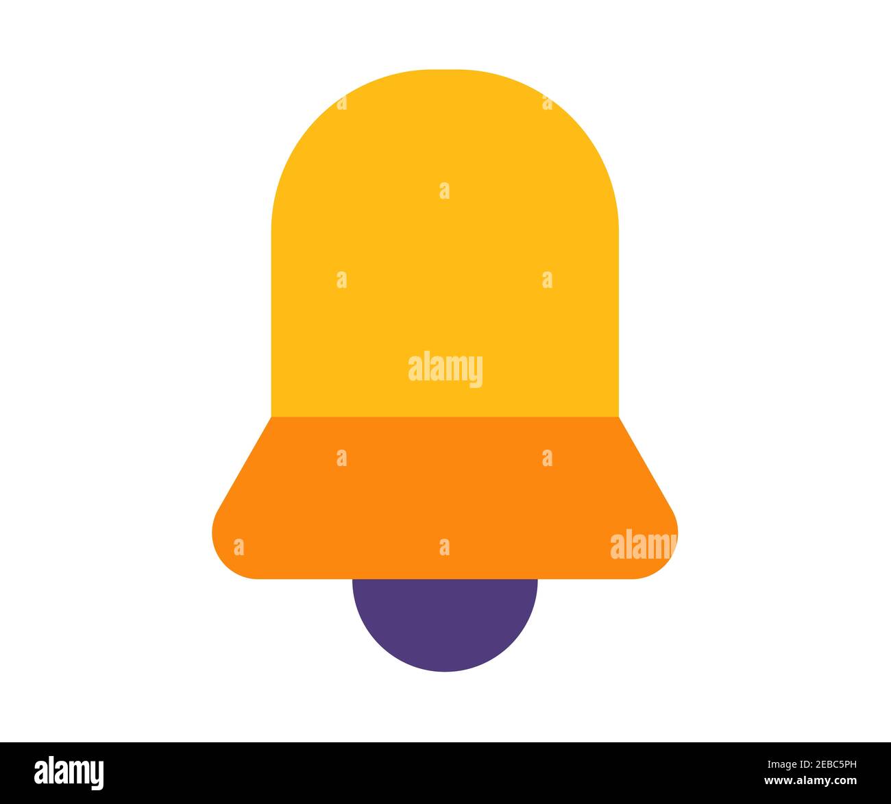 notification bell notice single isolated icon with flat style vector ...