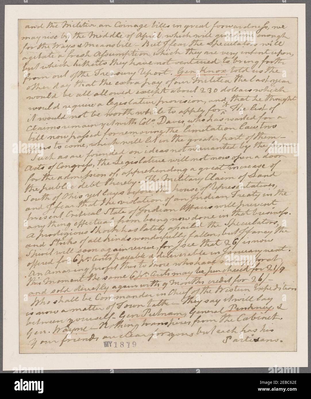 Lee, Richard Henry. Philadelphia. To General Henry Lee Stock Photo - Alamy