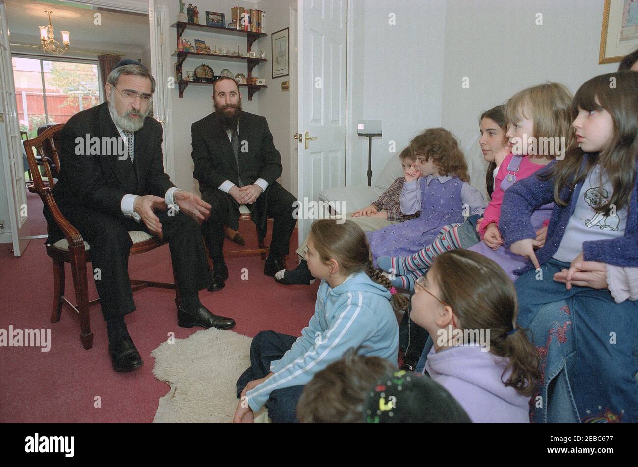 In the lounge of a family from the Solihull Hebrew Congregation the ...