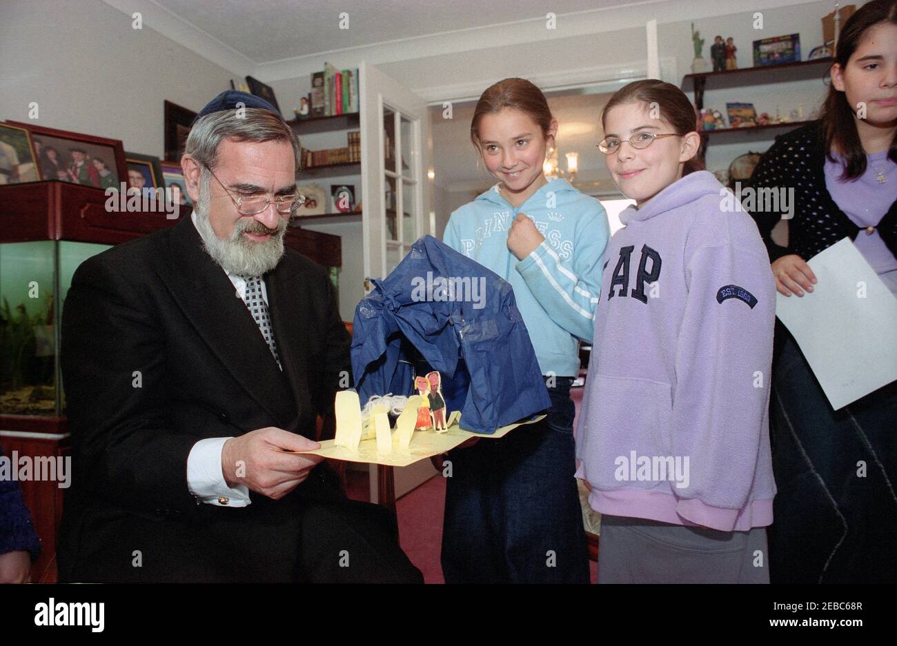In the lounge of a family from the Solihull Hebrew Congregation the ...