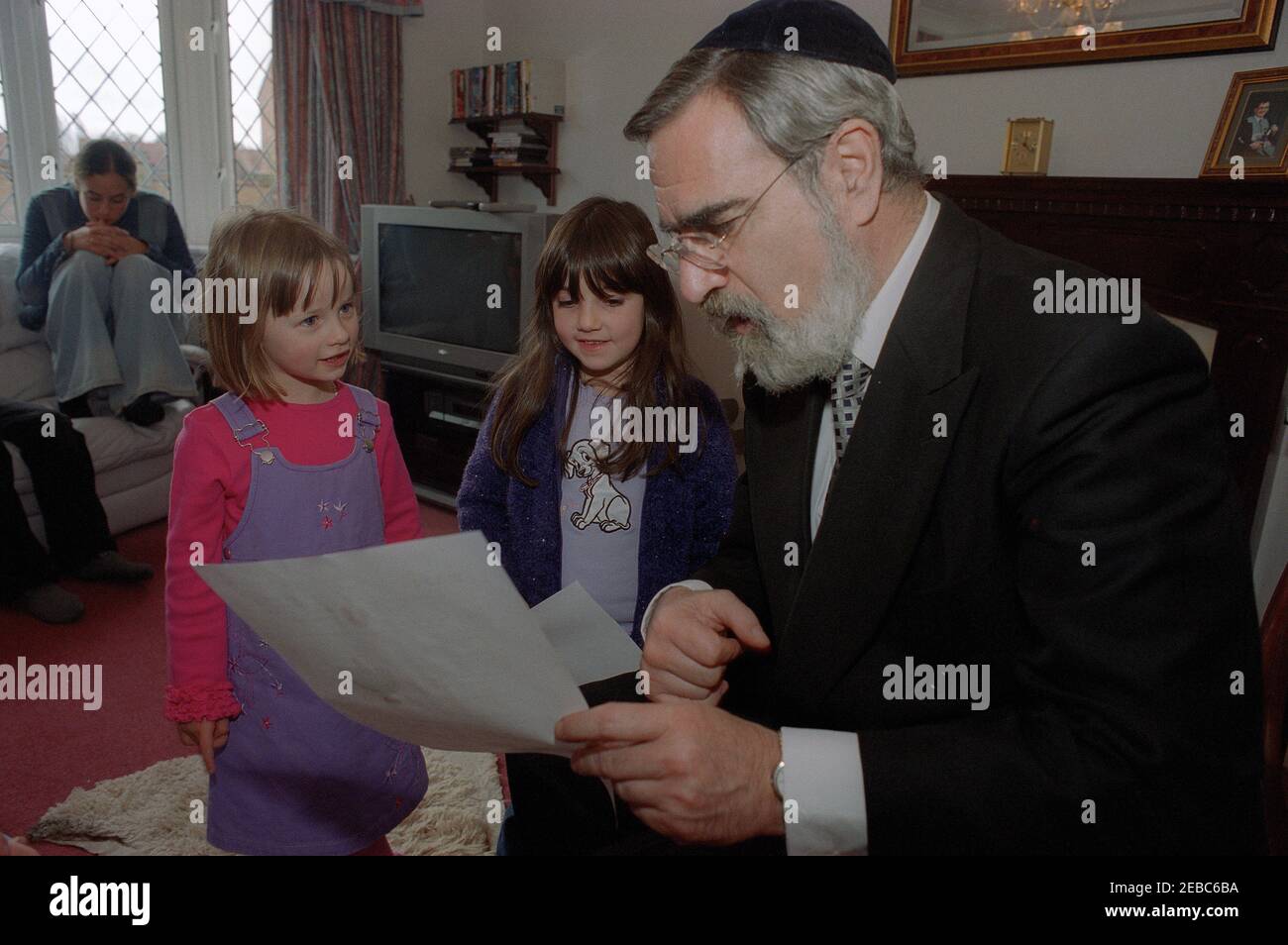 In the lounge of a family from the Solihull Hebrew Congregation the ...