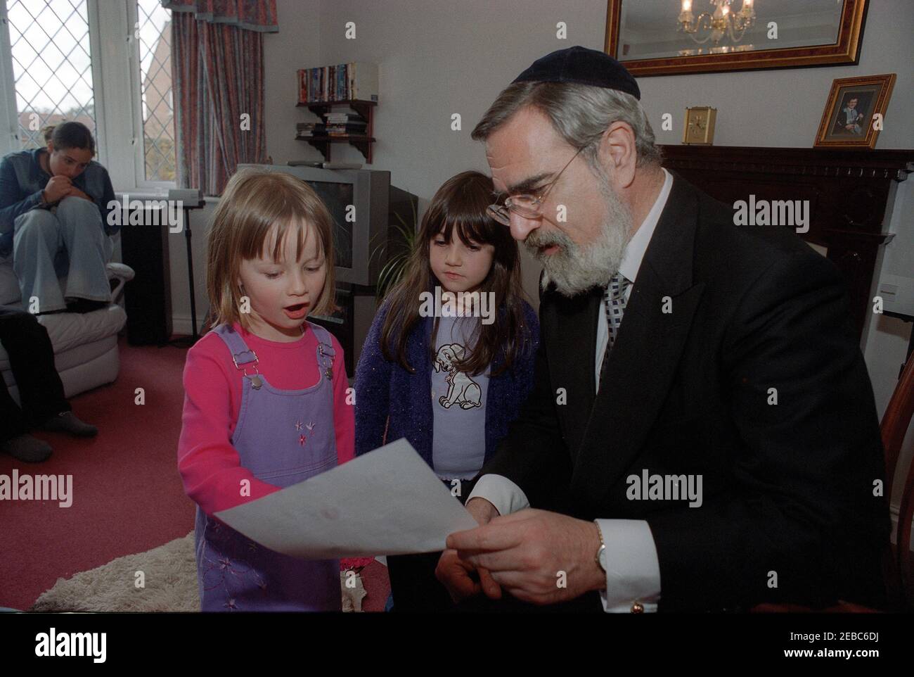 In the lounge of a family from the Solihull Hebrew Congregation the ...