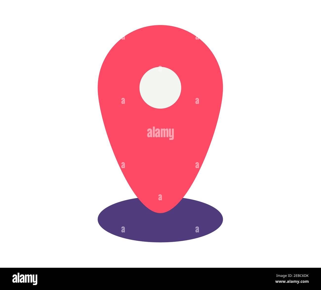 location mark pin single isolated icon with flat style vector design ...