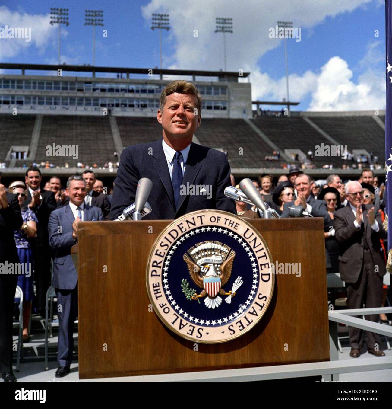 Inspection tour of NASA installations: Houston, Texas, motorcade ...