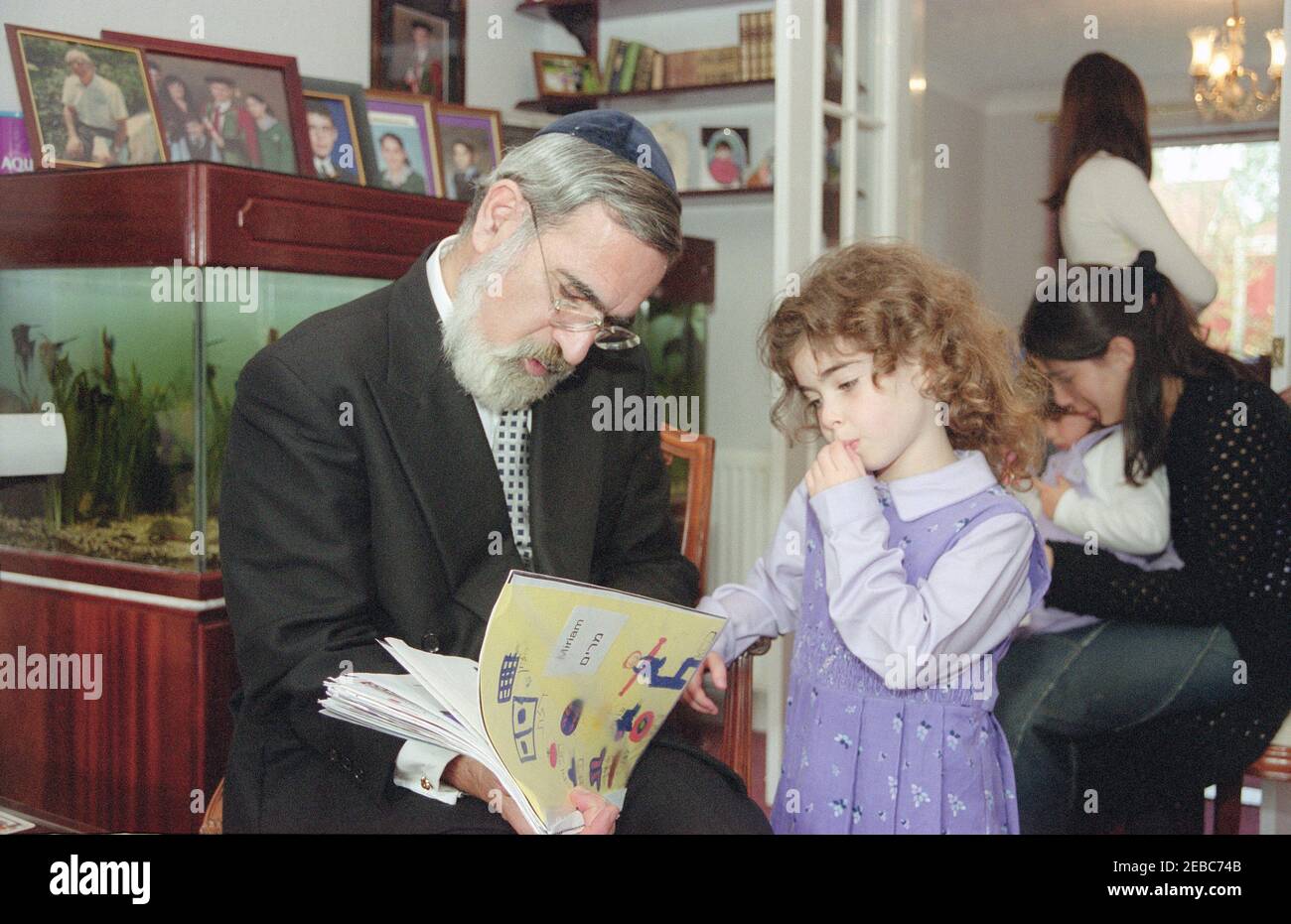 In the lounge of a family from the Solihull Hebrew Congregation the ...