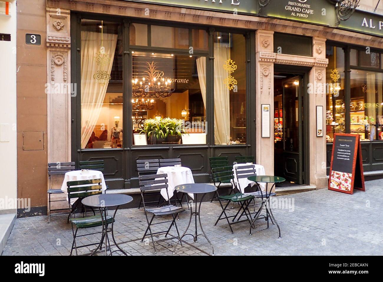 Lugano switzerland cafe hi-res stock photography and images - Alamy