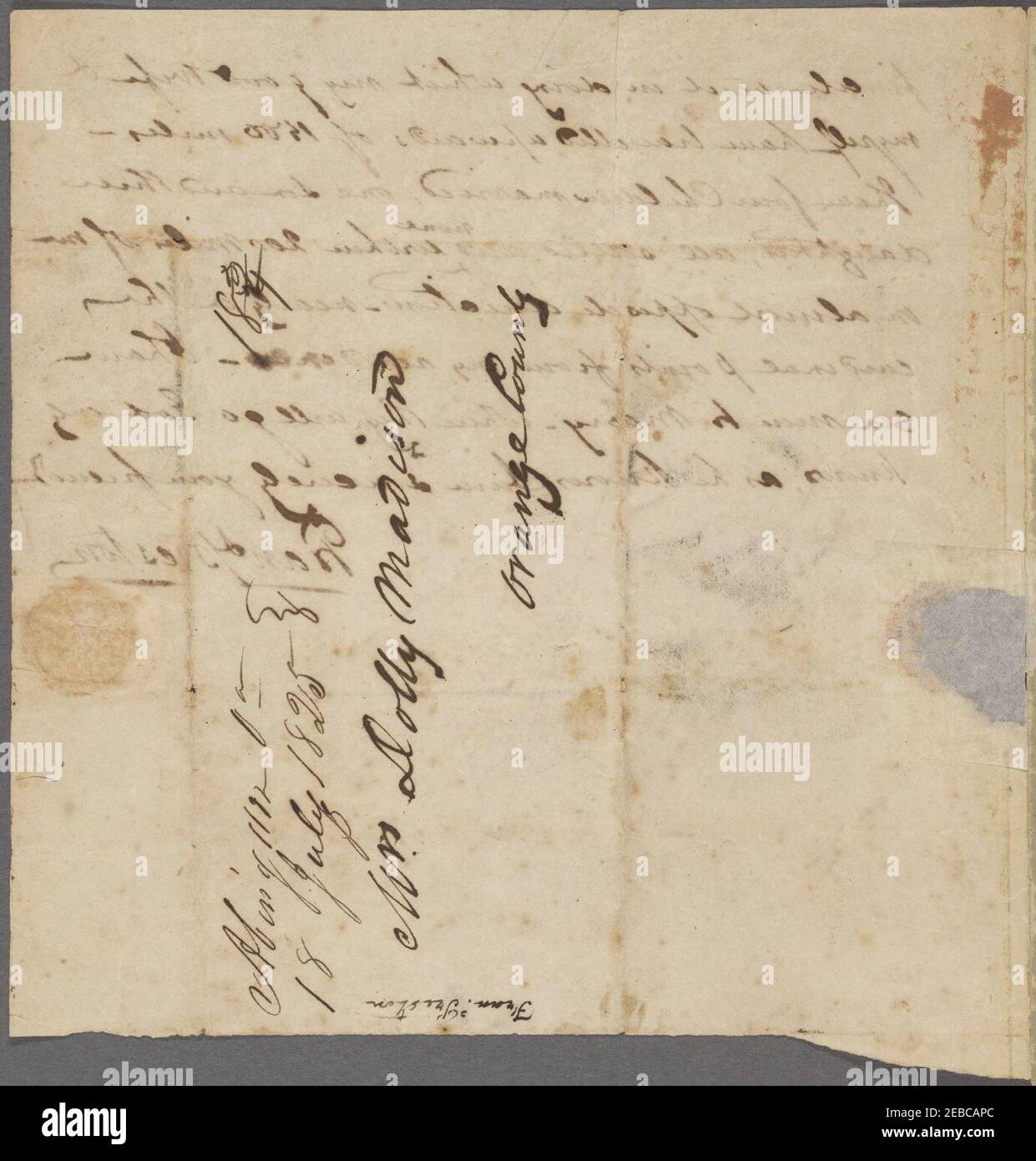 Letter from Francis Preston to Dolley Madison Stock Photo - Alamy