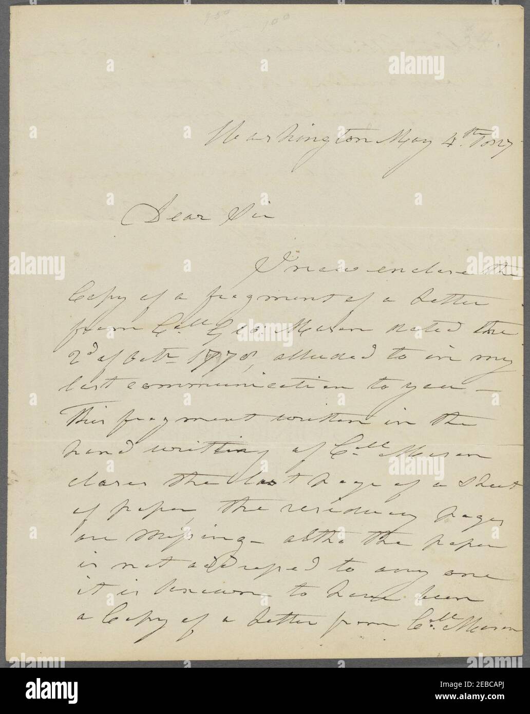 Letter from George Graham Stock Photo - Alamy