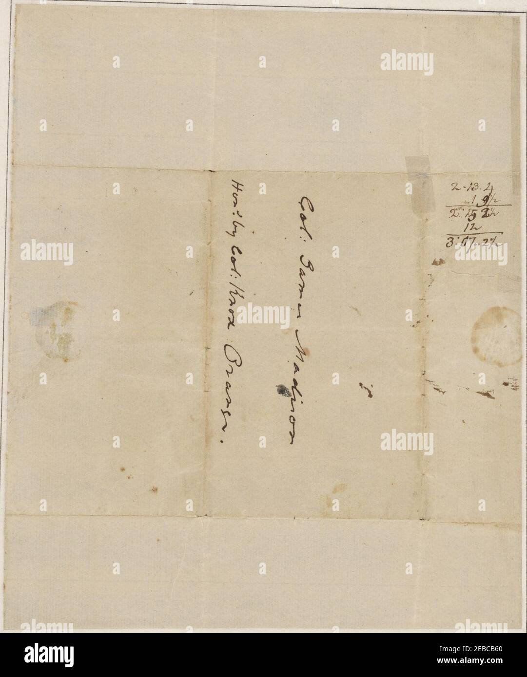 Letter from George Nicholas Stock Photo - Alamy