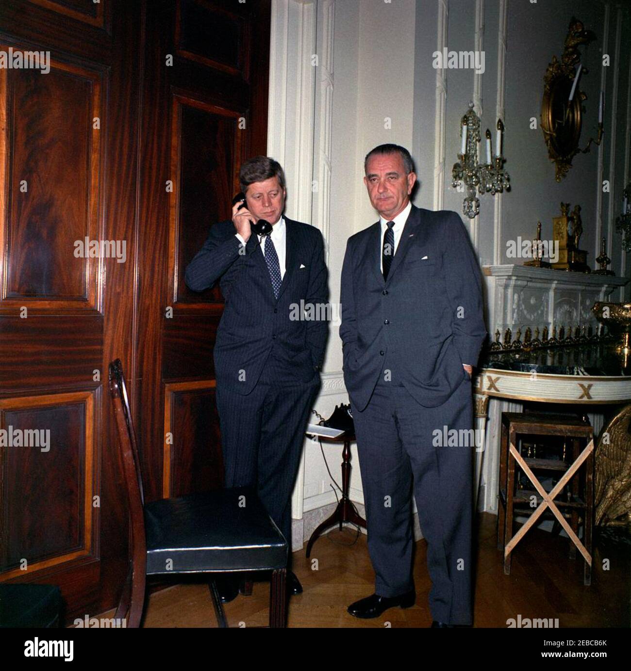 President Kennedy views the lift-off of the 1st US Manned Orbital ...
