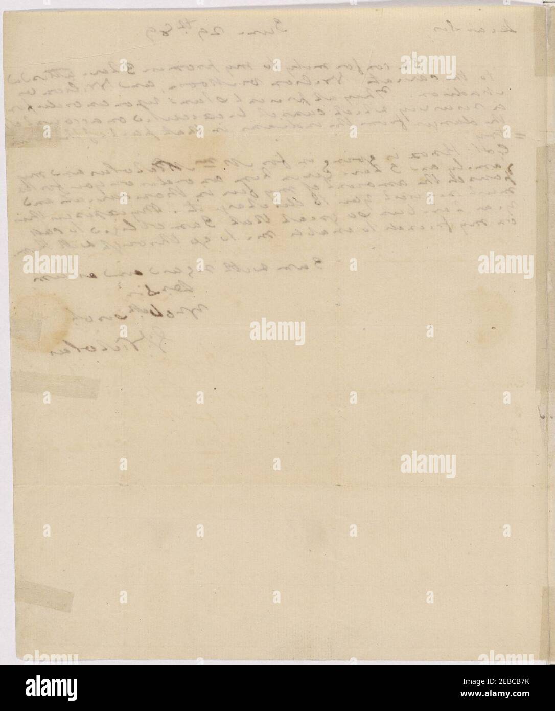 Letter from George Nicholas Stock Photo - Alamy