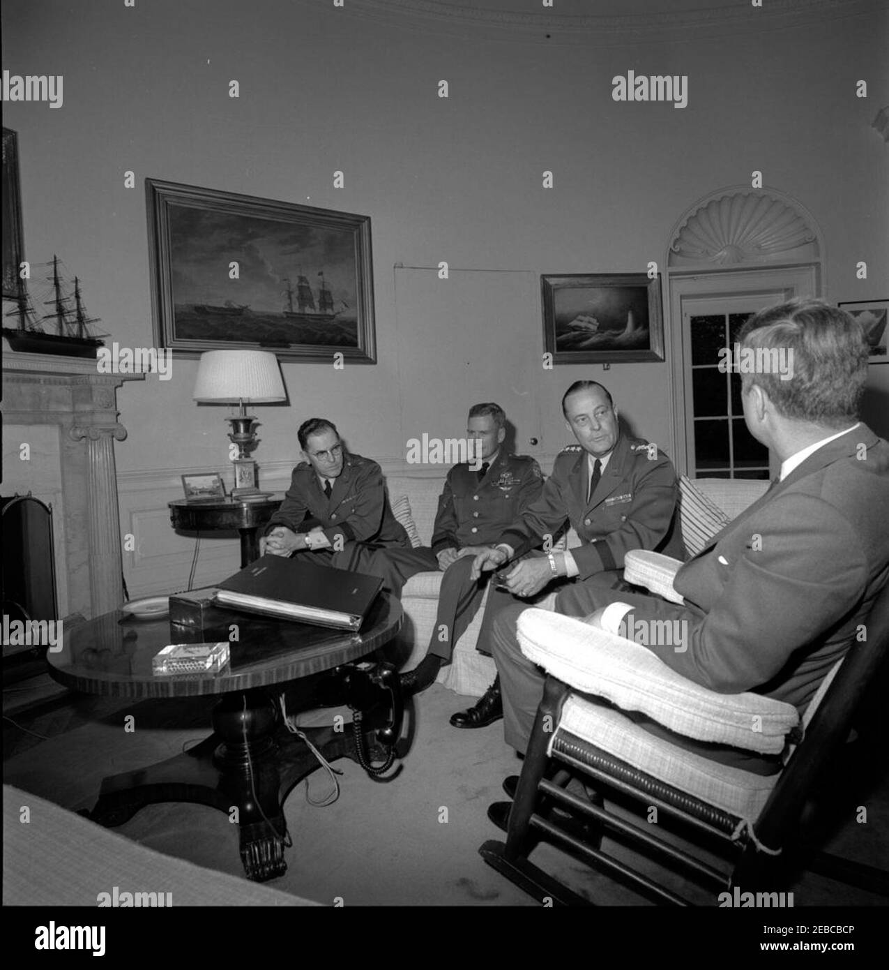 Meeting with Gen. Earle G. Wheeler, Army Chief of Staff. President John ...