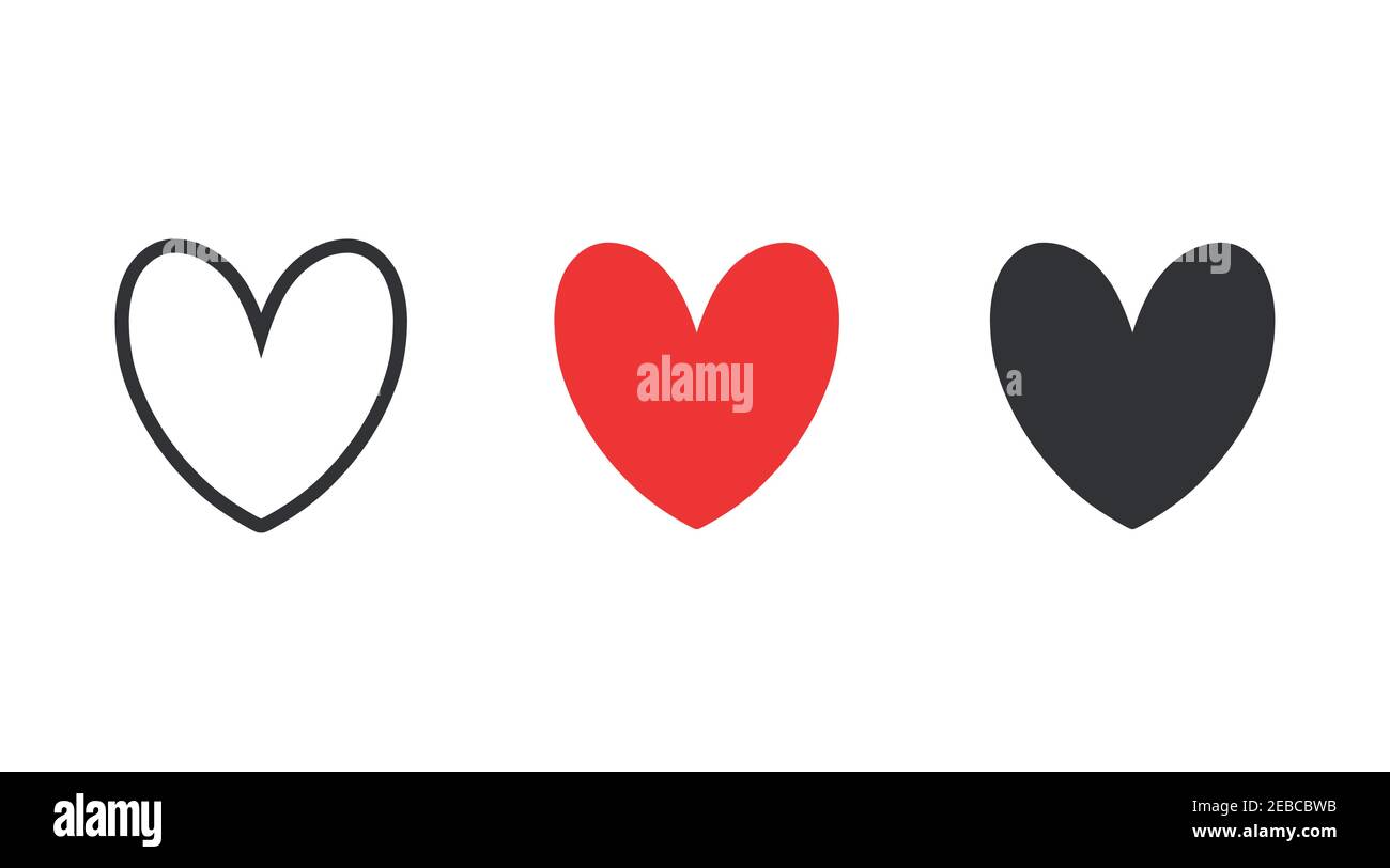 Vector heart icons. Heart symbol collection. Simple heart illustration ... Vector heart icons. Heart symbol collection. Simple heart illustration ...