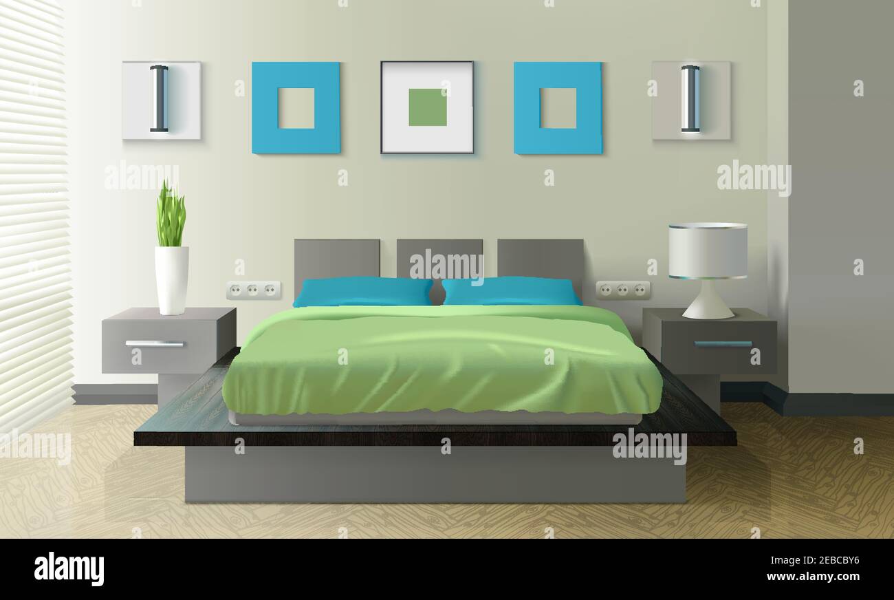 Modern wallpaper bedroom Stock Vector Images - Alamy
