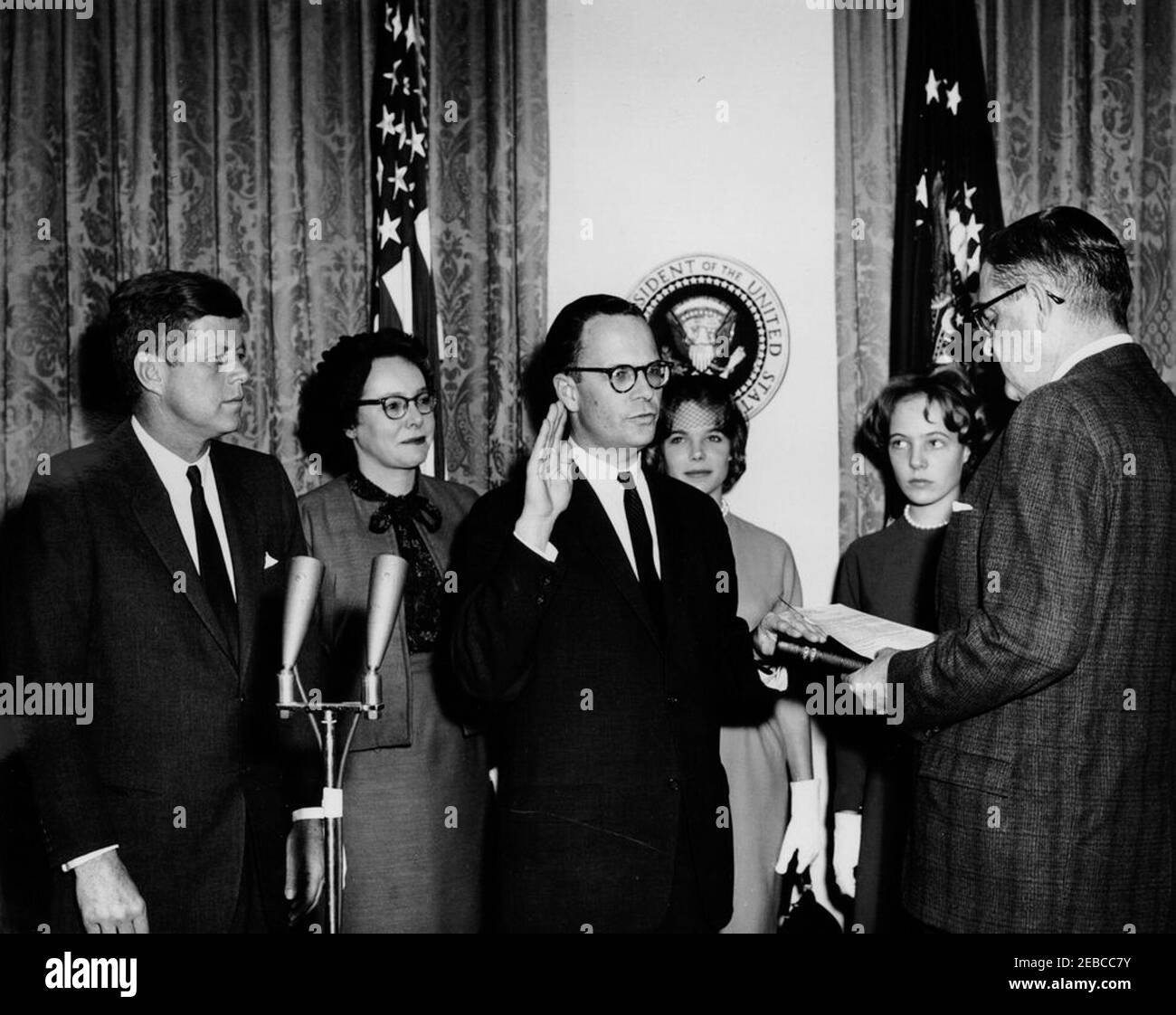 Swearing-in ceremony, Francis Keppel, Commissioner of Education, 12 ...