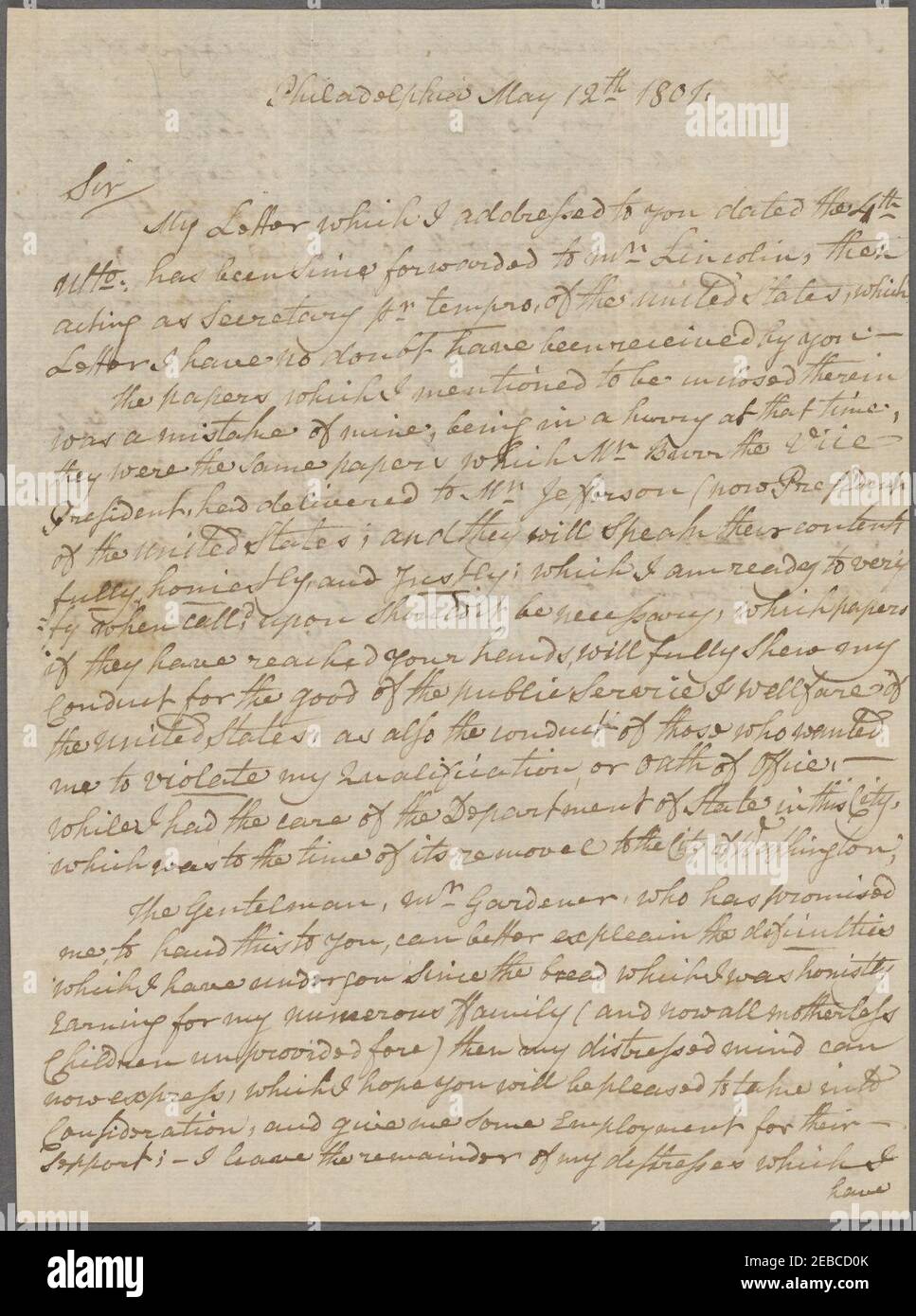 Letter from John Lee Stock Photo - Alamy