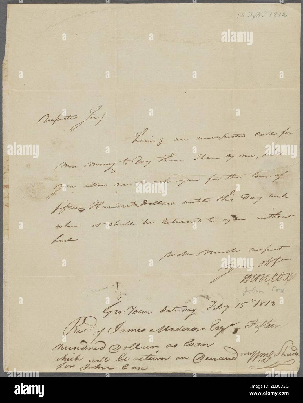 Cox letter hi-res stock photography and images - Alamy