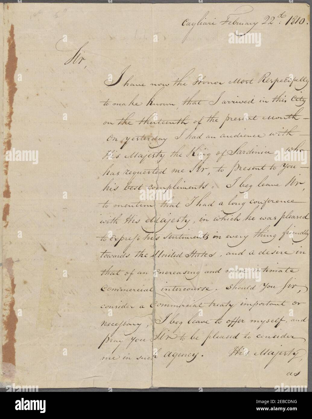 Letter from John Martin Baker Stock Photo - Alamy