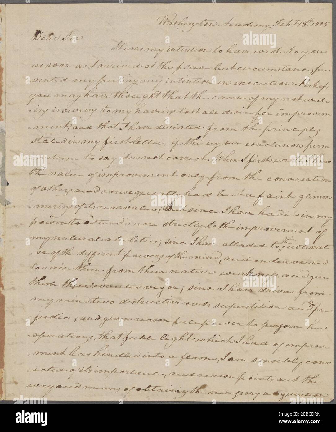 Letter from John Madison Stock Photo - Alamy