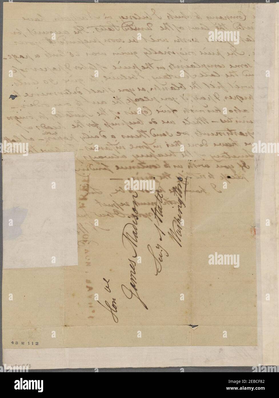 Letter from Noah Webster Stock Photo - Alamy