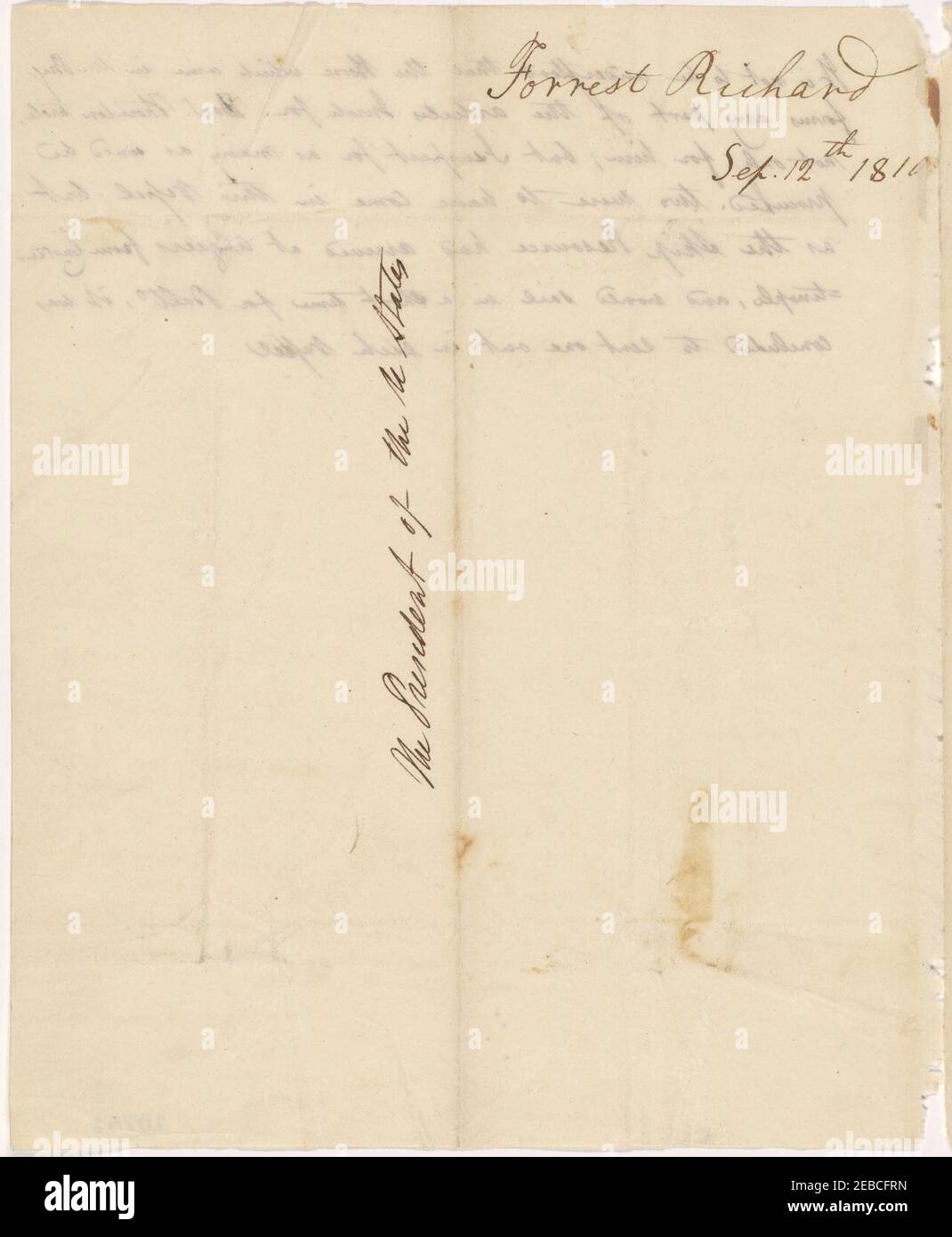 Letter from Richard Forrest Stock Photo - Alamy