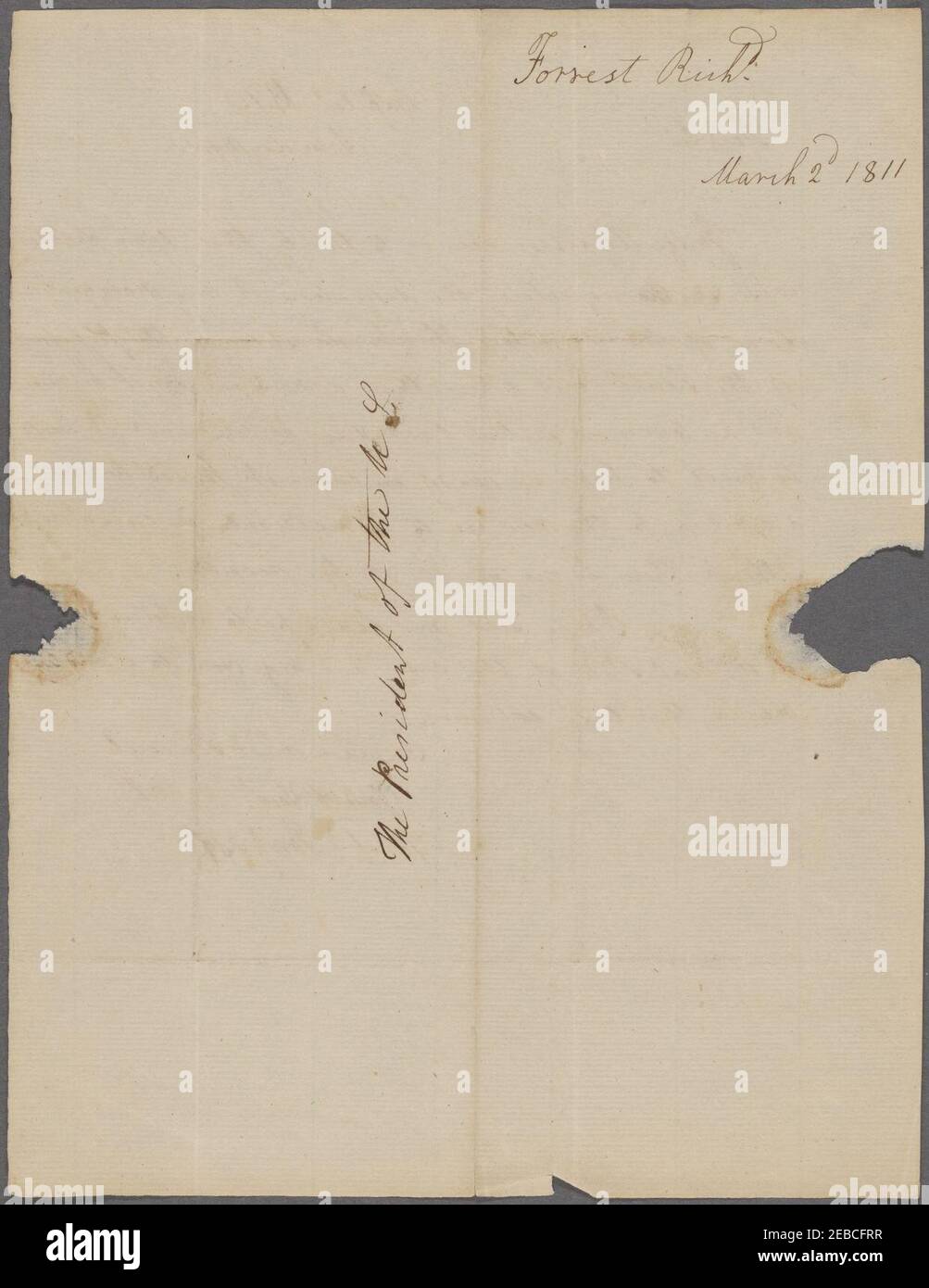 Letter from Richard Forrest Stock Photo - Alamy