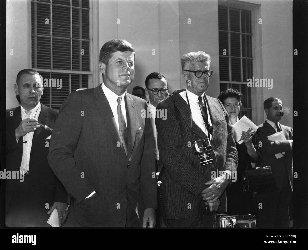 President Kennedy with White House photographer Abbie Rowe. President ...