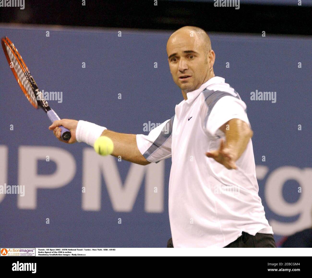 2002 us open agassi hi-res stock photography and images - Alamy