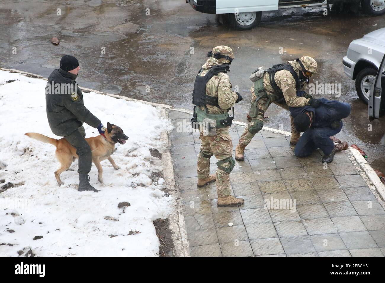 Non Exclusive: PODVIRKY, UKRAINE - FEBRUARY 12, 2021 - KORD police ...