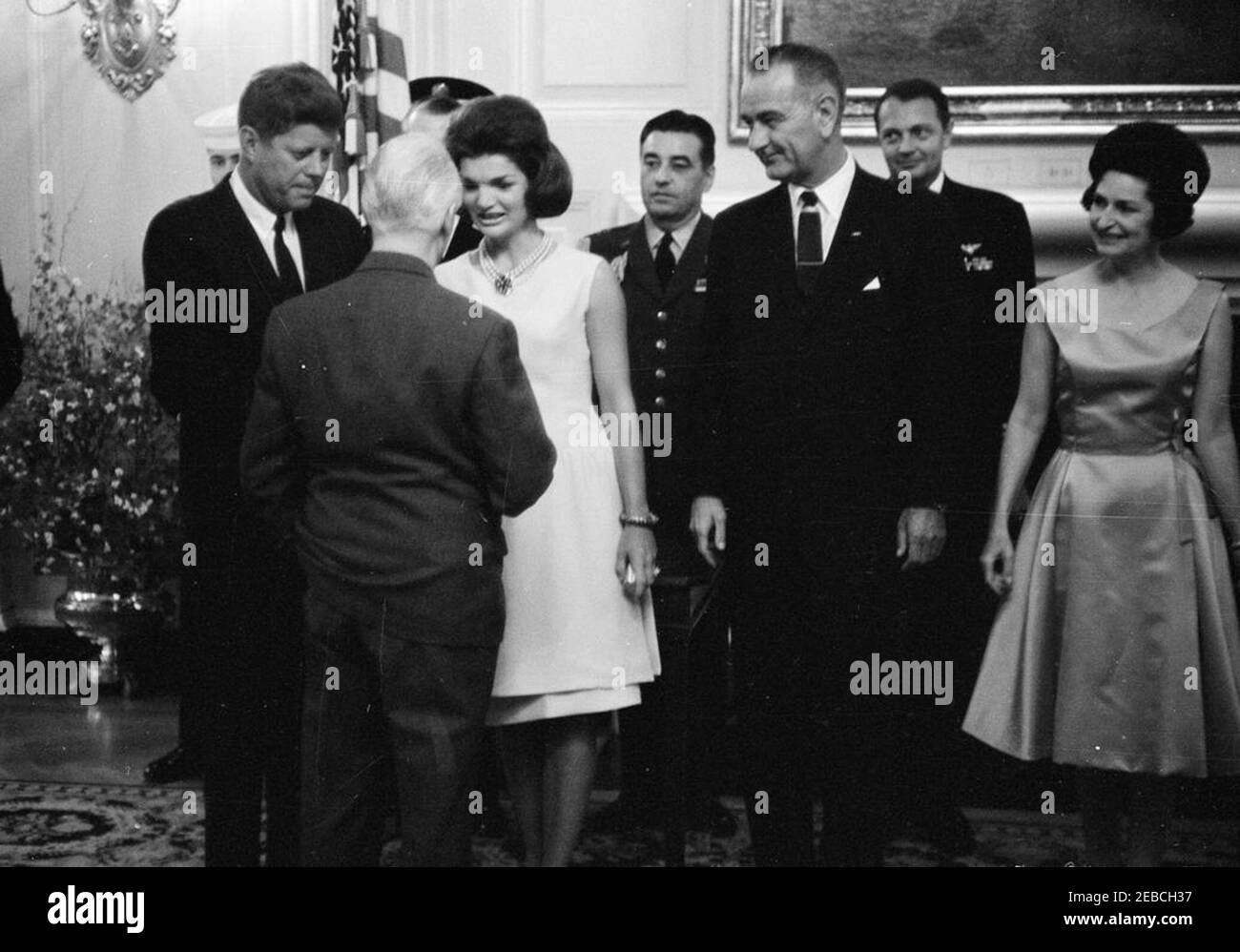 Diplomatic Reception, 6:00PM. President John F. Kennedy, First Lady ...