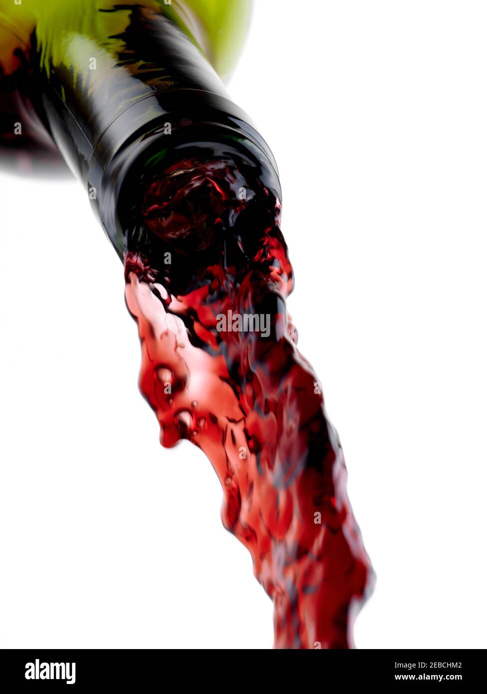 red wine pouring out of a bottle Stock Photo - Alamy
