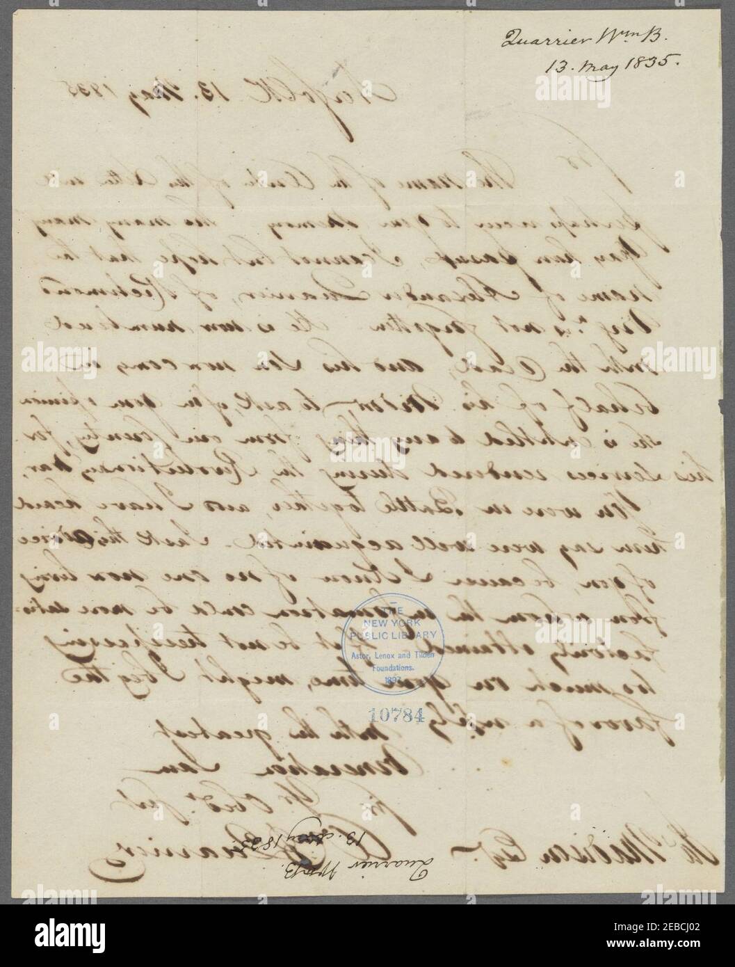Letter from William B. Quarrier Stock Photo - Alamy