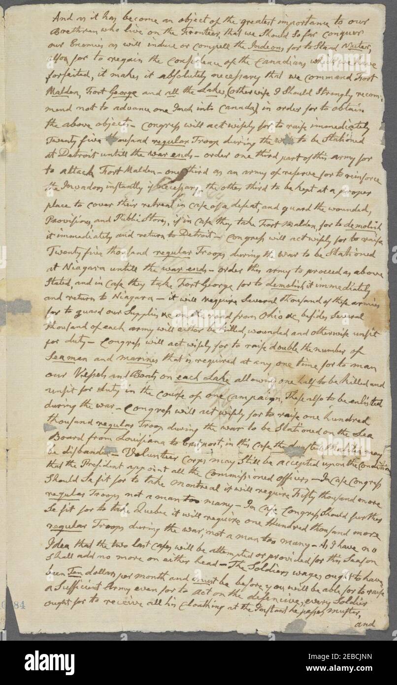 Letter from William Wingate Stock Photo - Alamy