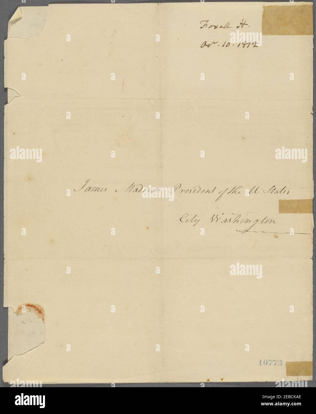 Letter to Henry Foxall Stock Photo - Alamy