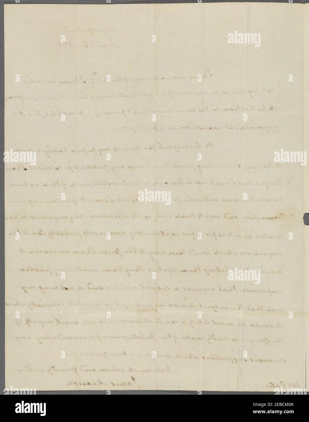 Letter to Joseph Gales Stock Photo - Alamy