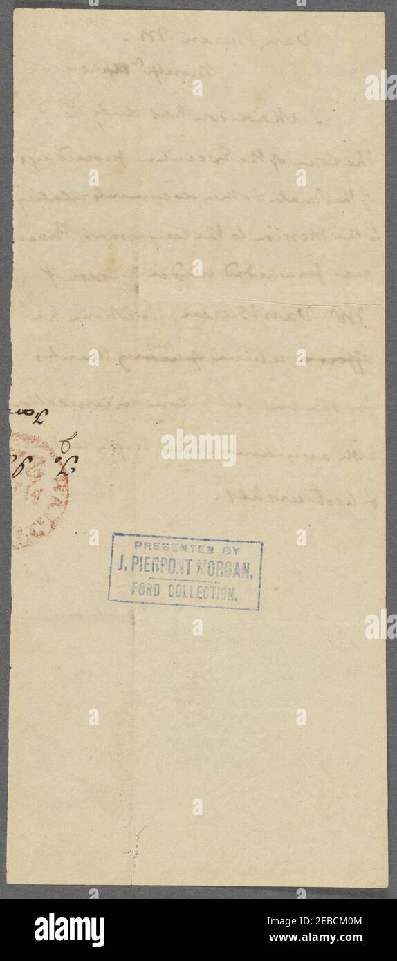 Letter to Martin Van Buren Stock Photo - Alamy