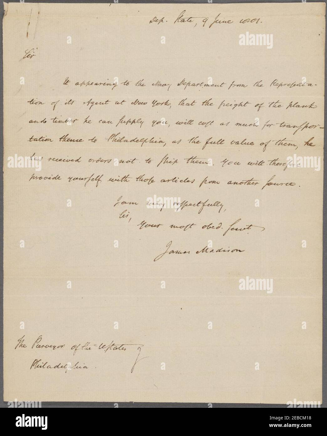 Letter to Israel Whelen Stock Photo - Alamy