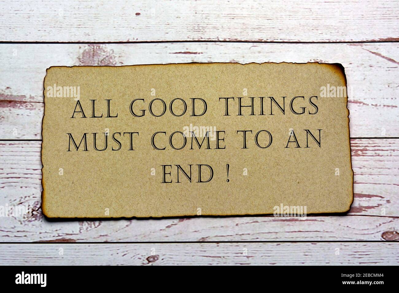All Good Things Must Come To An End