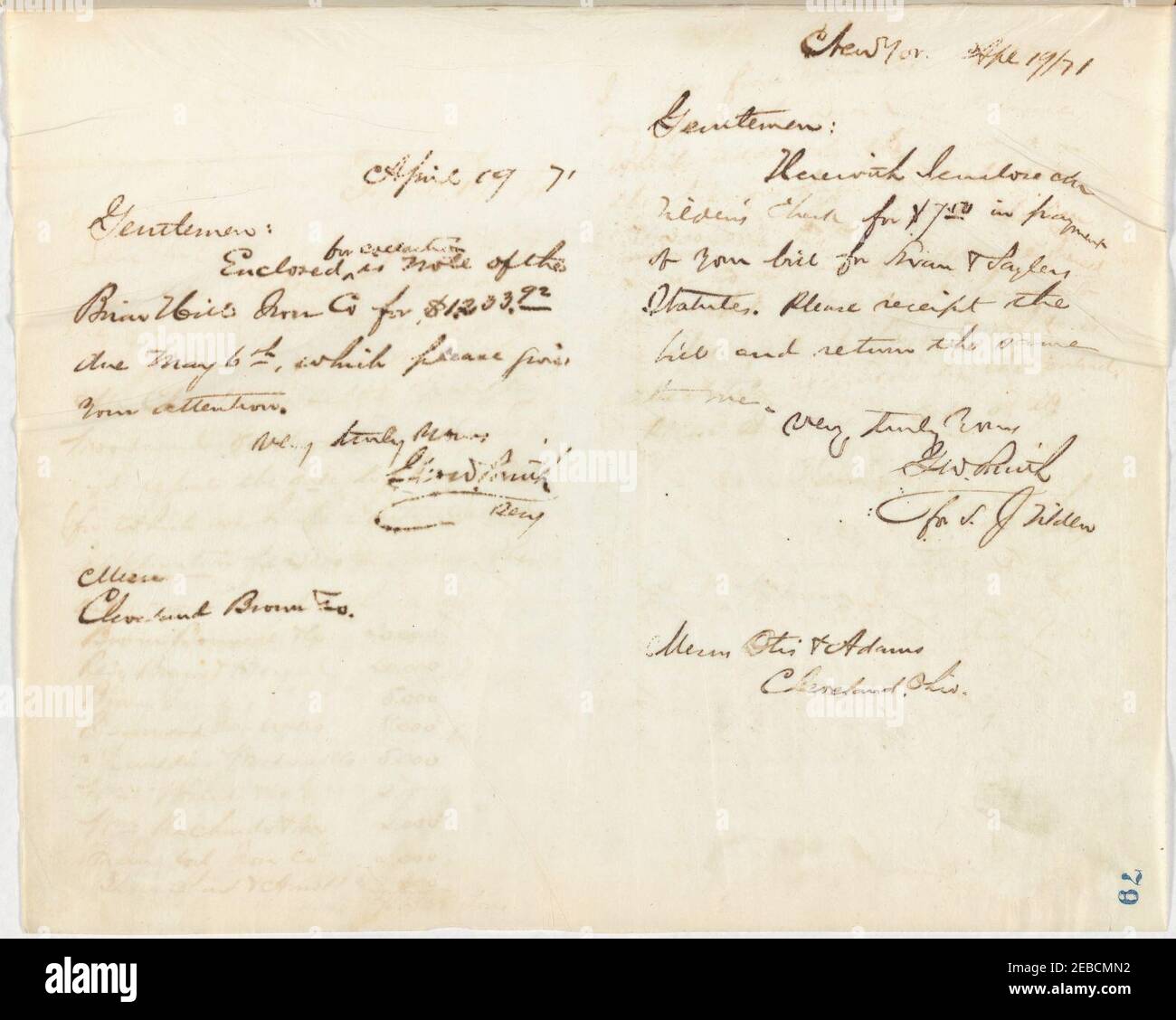 Letterpress copybook, 1870-1874 Stock Photo - Alamy