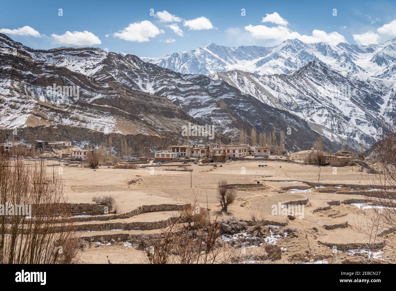 Village in Ulley Valley, Ladakh Stock Photo - Alamy