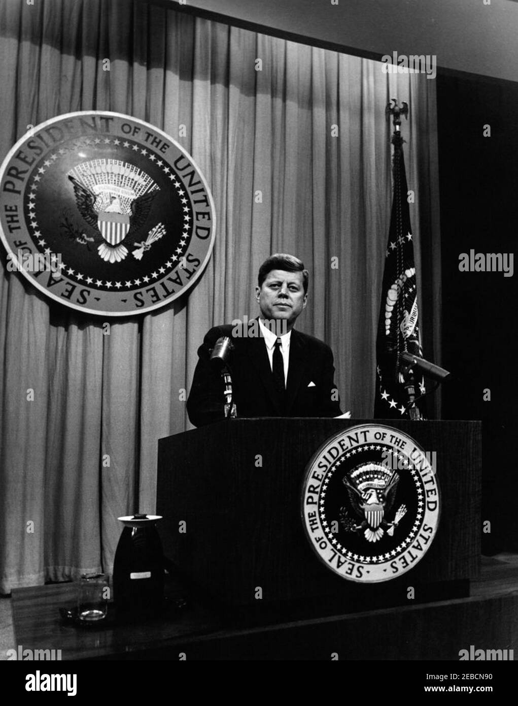 Press Conference, State Department Auditorium, 11:00AM. President John ...