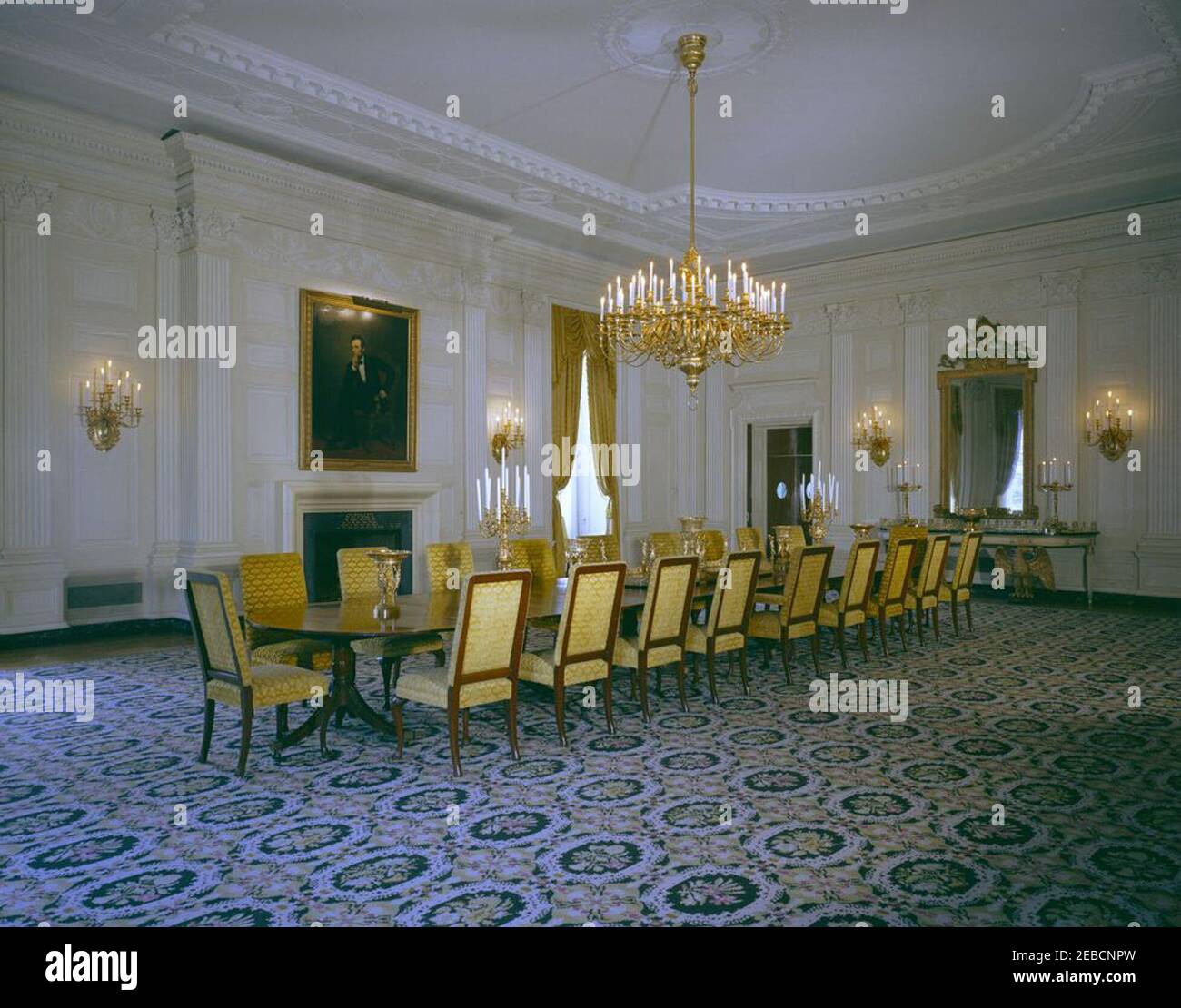 White House Rooms: State Dining Room. State Dining Room, featuring new ...