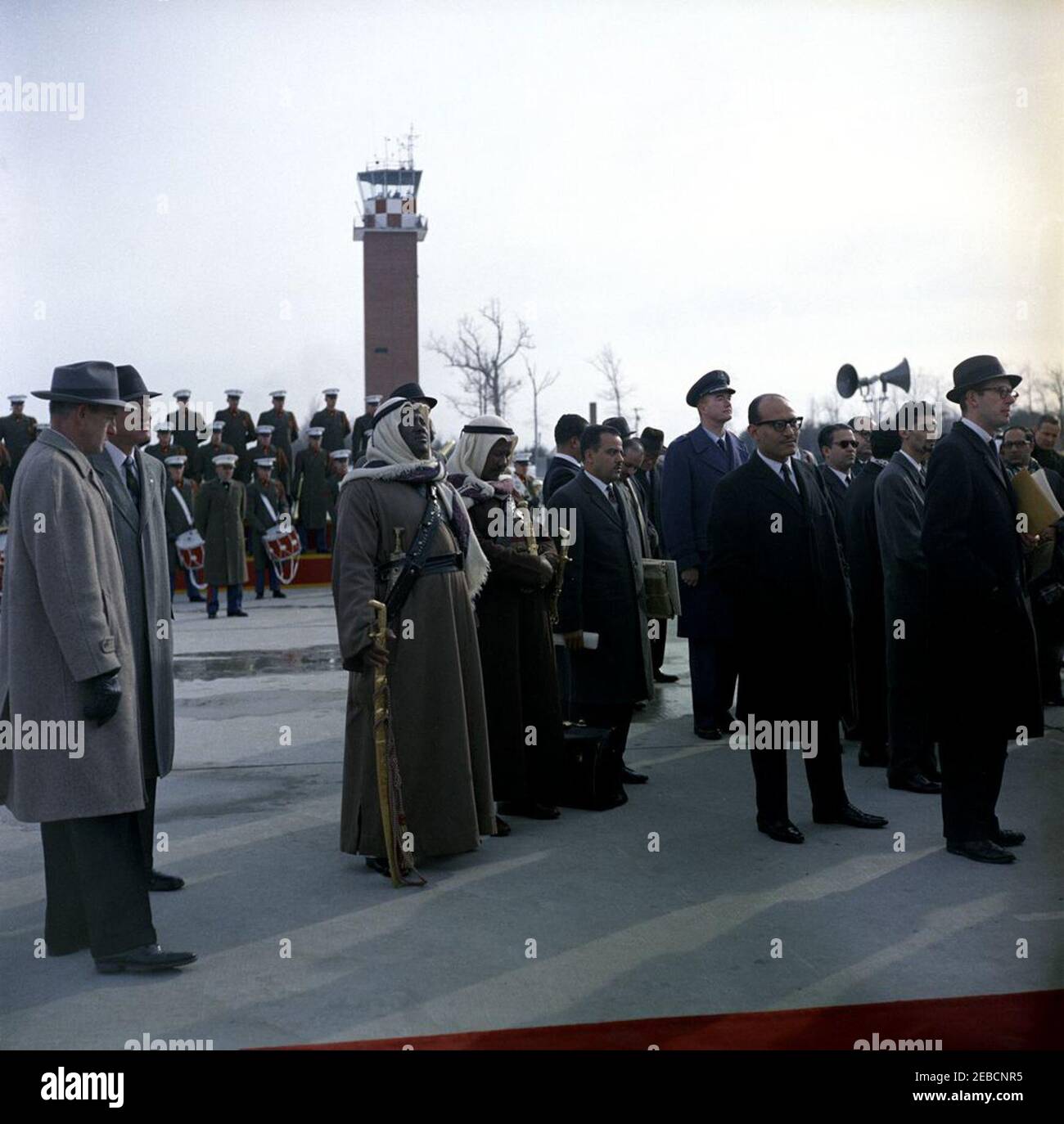 Arrival ceremonies for Saud bin Abdul Aziz, King of Saudi Arabia, 3 ...