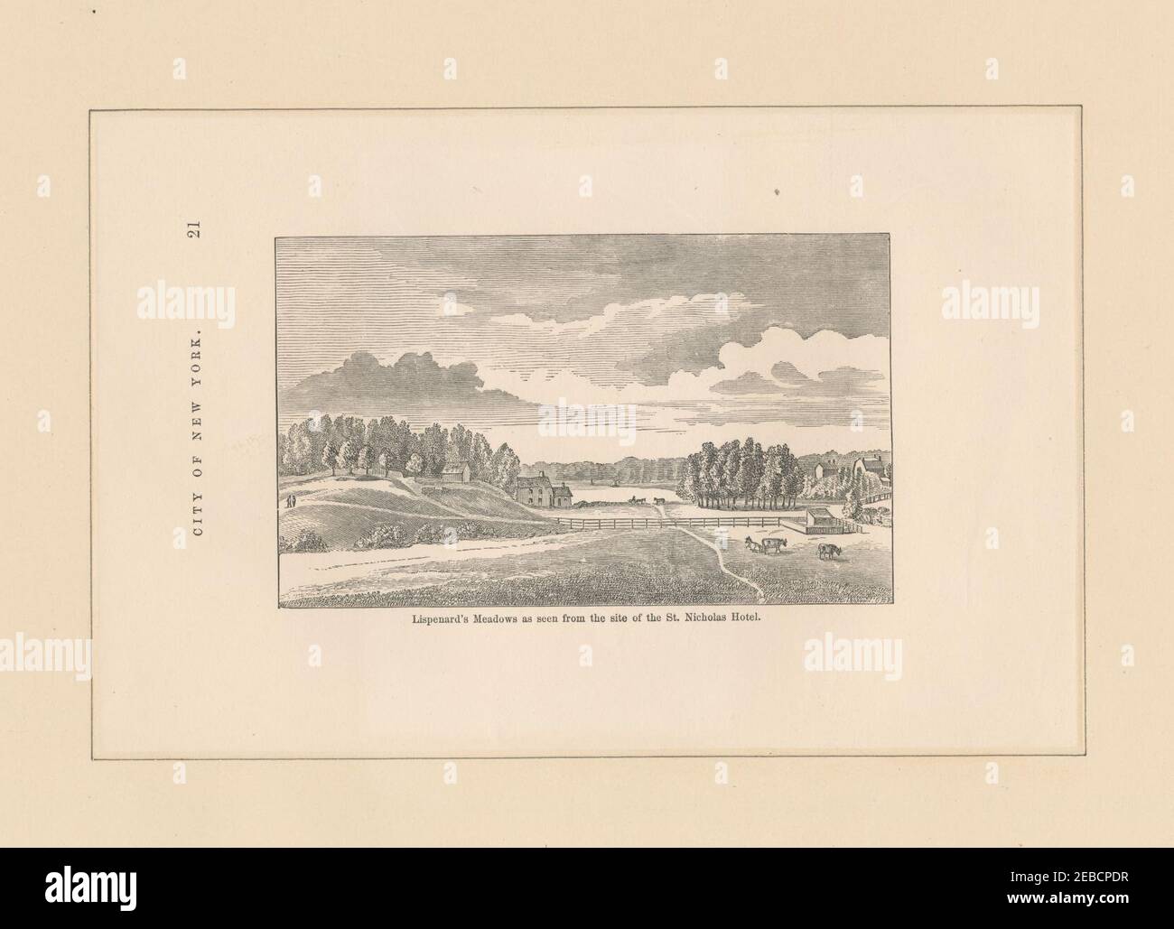 Lispenard's Meadows as seen from the site of the St. Nicholas Hotel ...