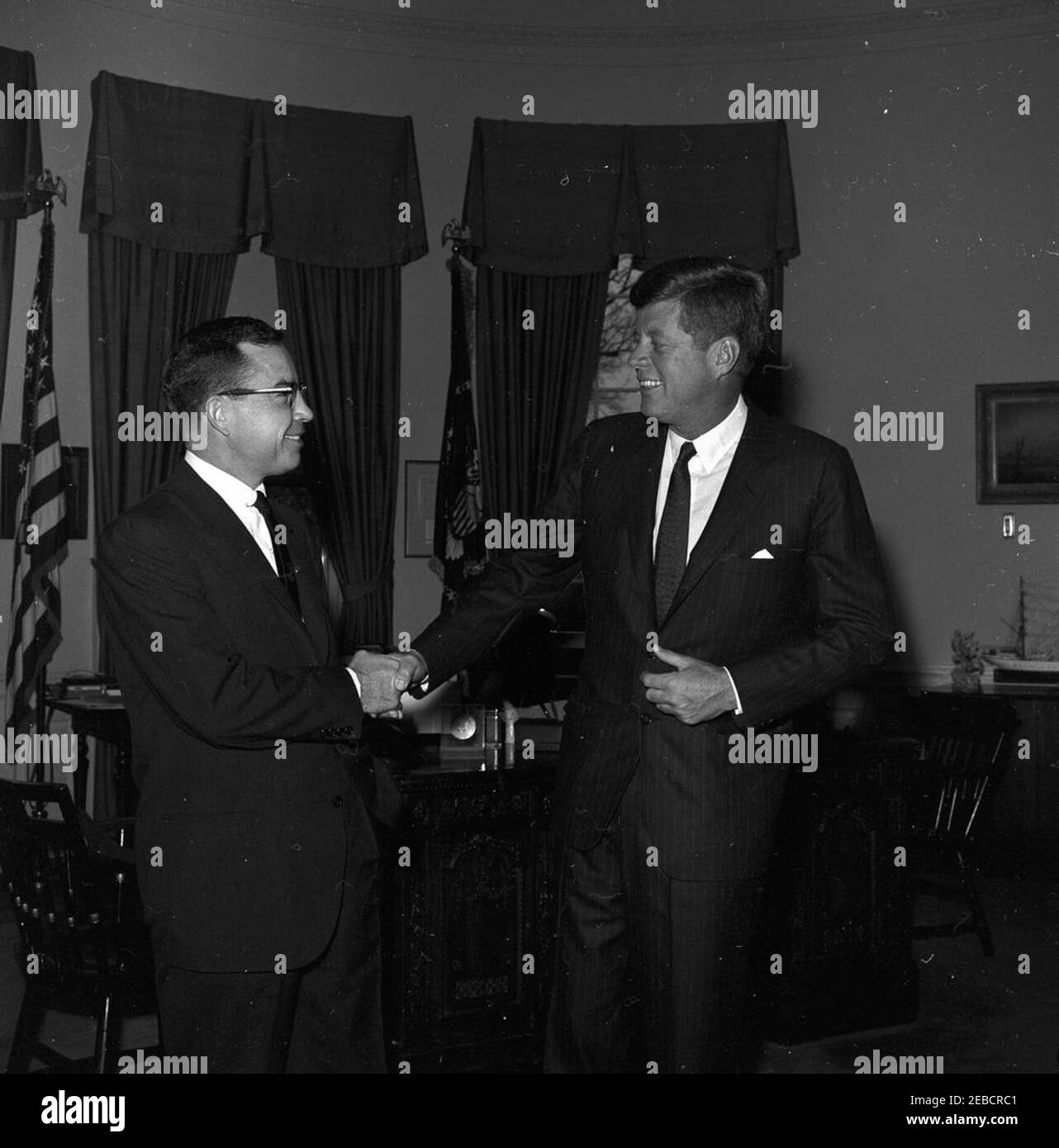 Visit of Jack Beatty, 9:55AM. President John F. Kennedy meets with Jack ...