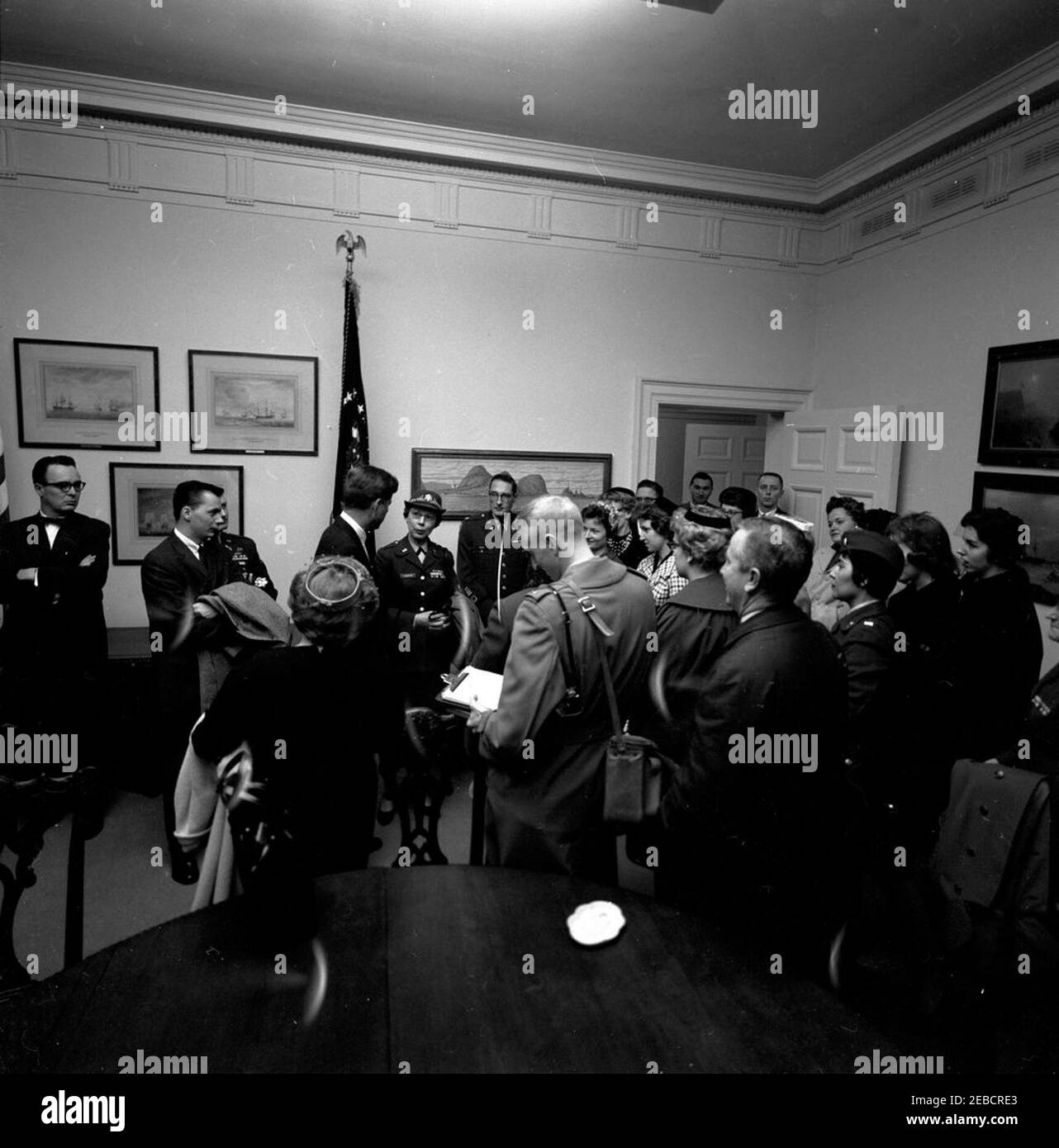 Oath of Office ceremony for Army nurses, 12:17PM. President John F ...